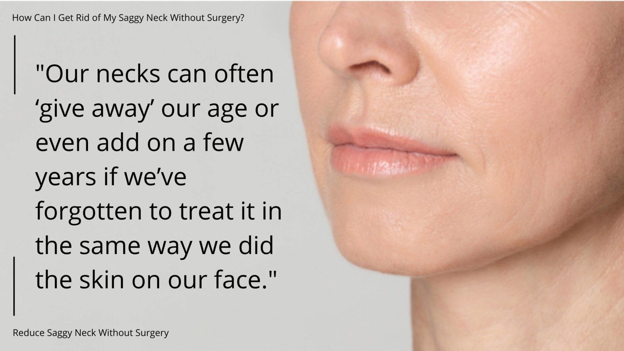 Get Rid of Saggy Neck Without Surgery | The Skin to Love Clinic